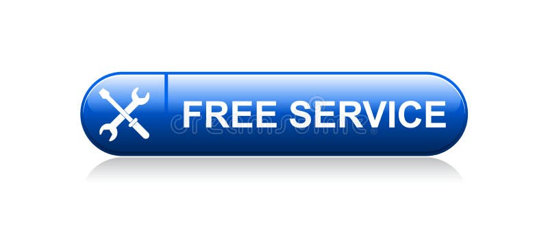 Free Service. Vector Banner, Pointer, Sticker, Label or Speech Bubble ...