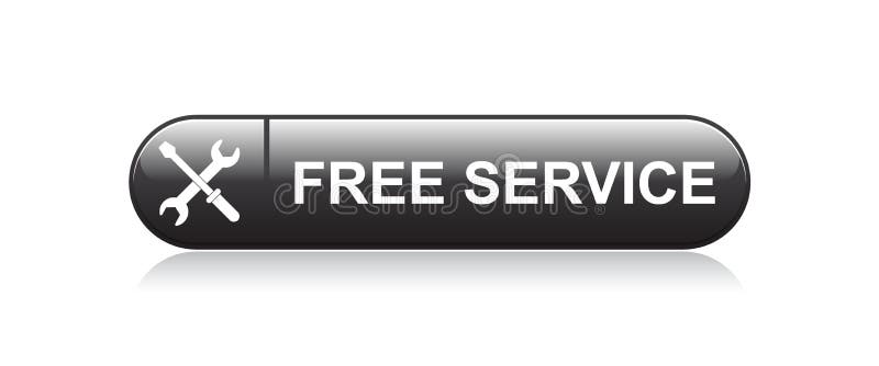 Free Service. Vector Banner, Pointer, Sticker, Label or Speech Bubble ...