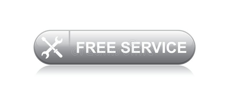 Free Service. Vector Banner, Pointer, Sticker, Label or Speech Bubble ...