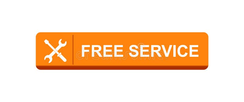 Free Service. Vector Banner, Pointer, Sticker, Label or Speech Bubble ...