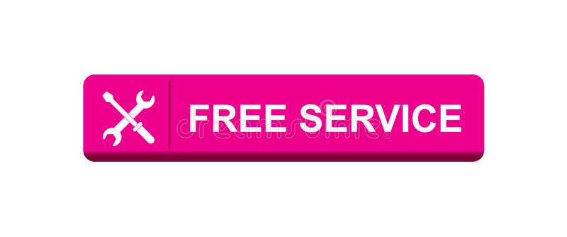 Free Service. Vector Banner, Pointer, Sticker, Label or Speech Bubble ...