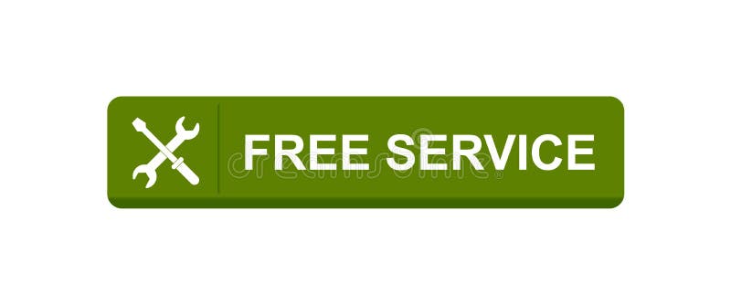 Free Service. Vector Banner, Pointer, Sticker, Label or Speech Bubble ...