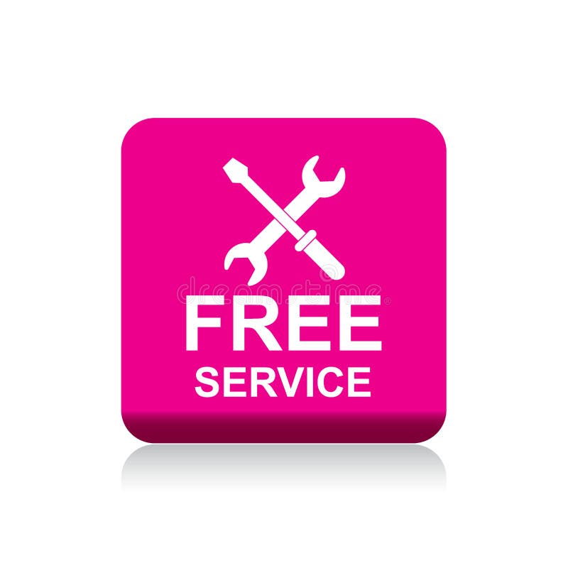 Free Service. Vector Banner, Pointer, Sticker, Label or Speech Bubble ...