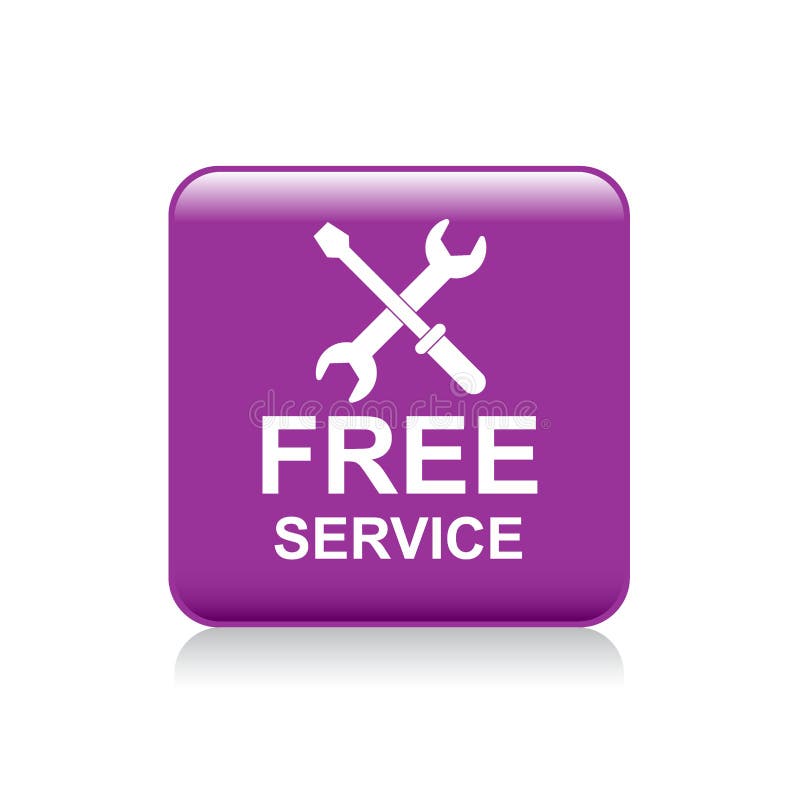 Free Service. Vector Banner, Pointer, Sticker, Label or Speech Bubble ...