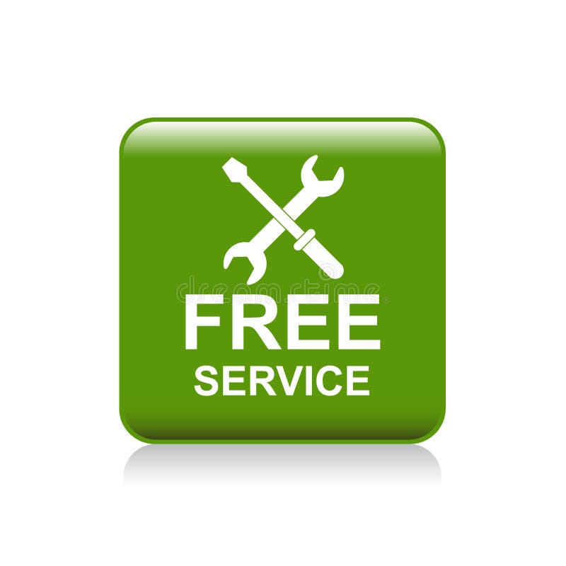 Free Service. Vector Banner, Pointer, Sticker, Label or Speech Bubble ...