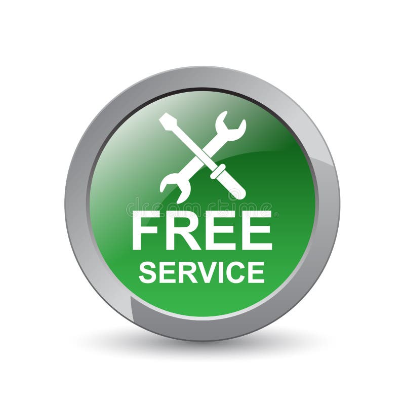 Free Service. Vector Banner, Pointer, Sticker, Label or Speech Bubble ...