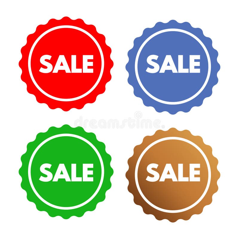 Free Set of Stickers, Labels Red, Green Blue Gold Stock Vector ...