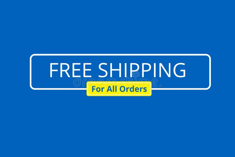 Free Shipping Event Flyer or Banner on All Orders Stock Vector ...