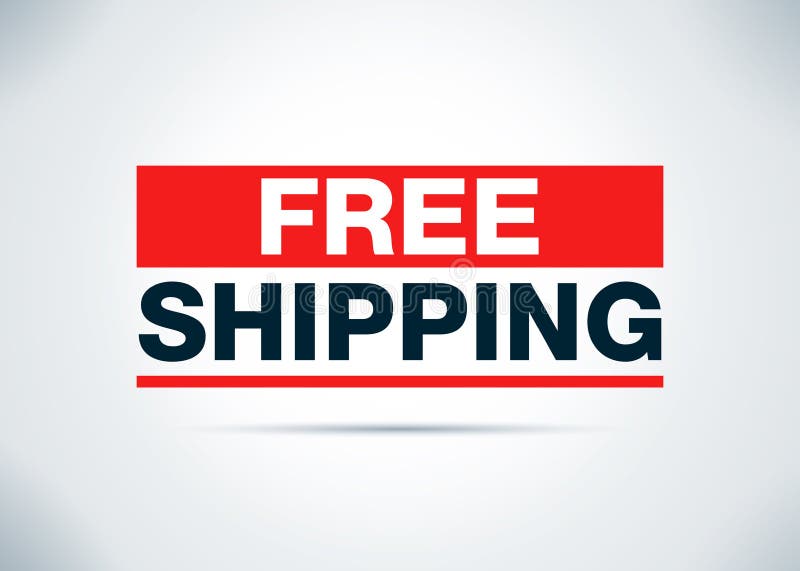 Free Shipping Abstract Flat Background Design Illustration Stock ...