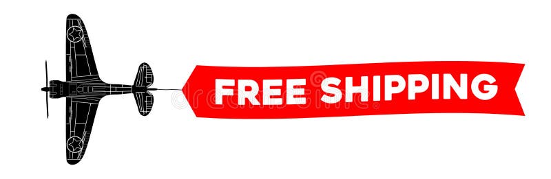 Free Shipping Advertisement Banner Stock Vector - Illustration of sell ...