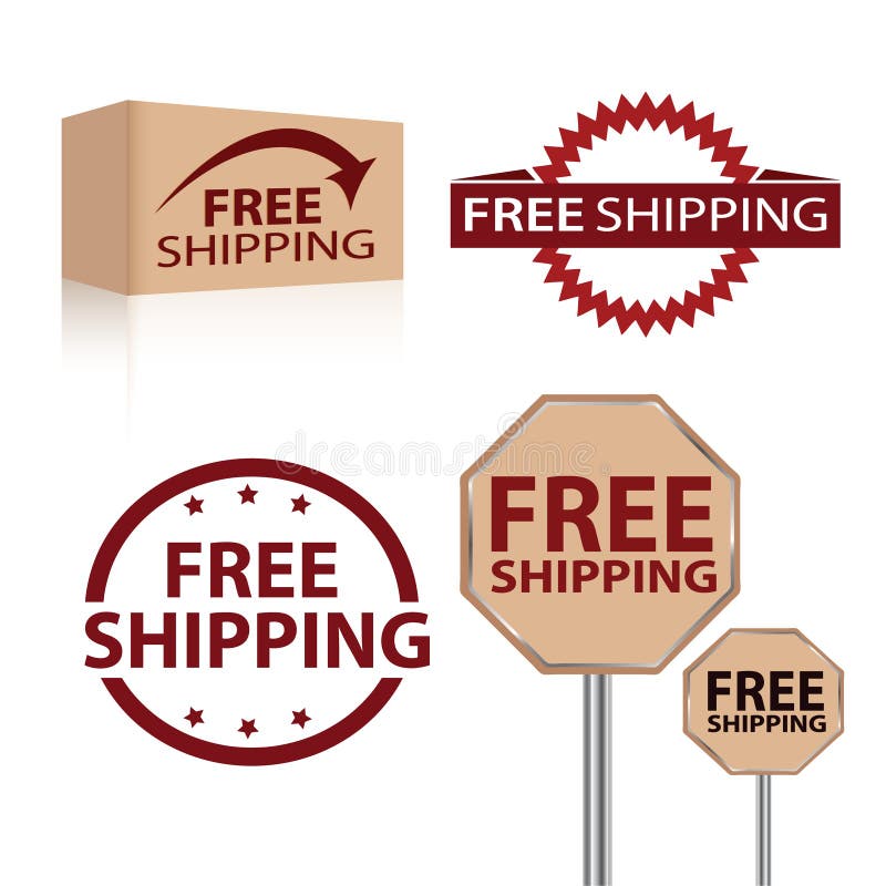 Free shipping stock illustration. Illustration of promotional - 39774229
