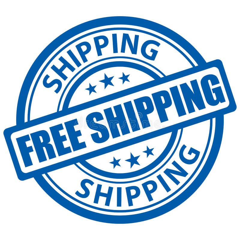 Free Shipping. Blue Vector Stamp Icon. Stock Vector - Illustration of ...