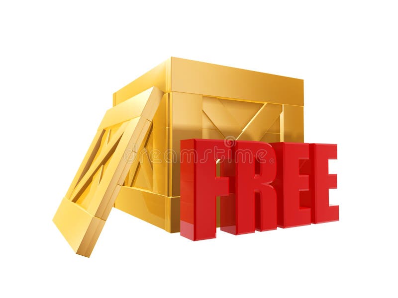 Golden mail box stock illustration. Illustration of golden - 21259099