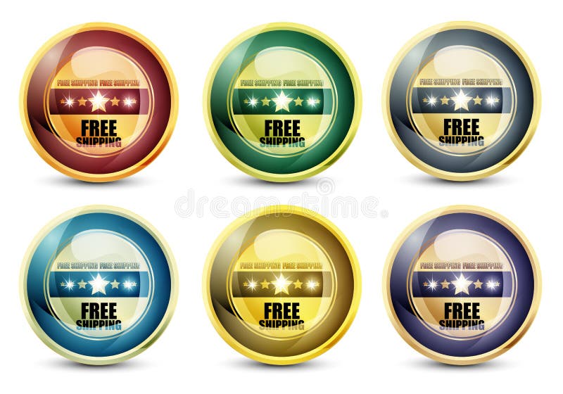 Free Shipping. Green Free Shipping Label Icon. Stock Illustration ...