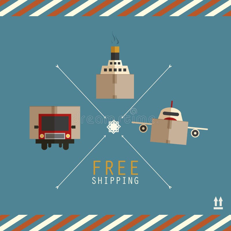 Free shipping carriers stock vector. Illustration of post - 43437549