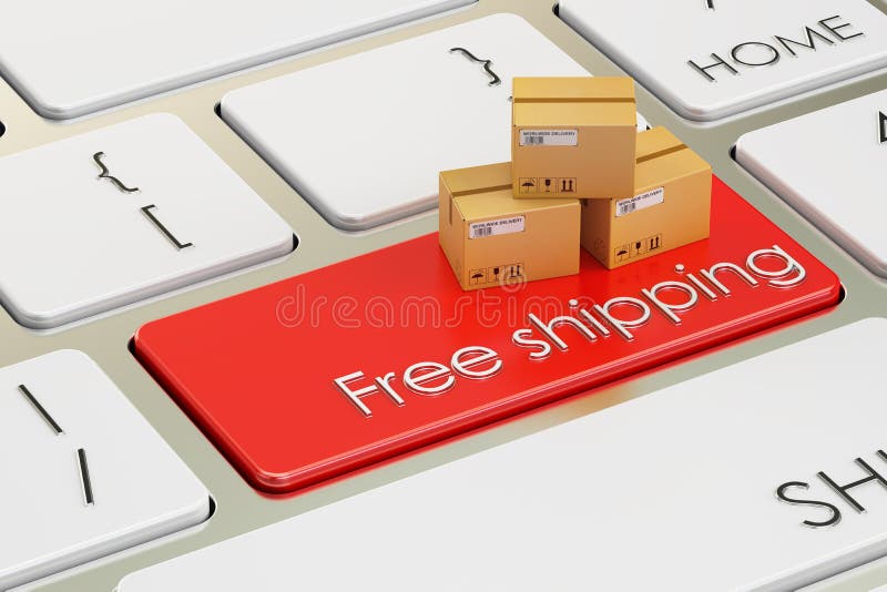 Free shipping Red button stock illustration. Illustration of choice ...