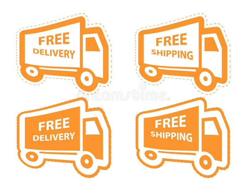 Free Shipping, Delivery Icon Set. Vector Stock Vector - Illustration of ...