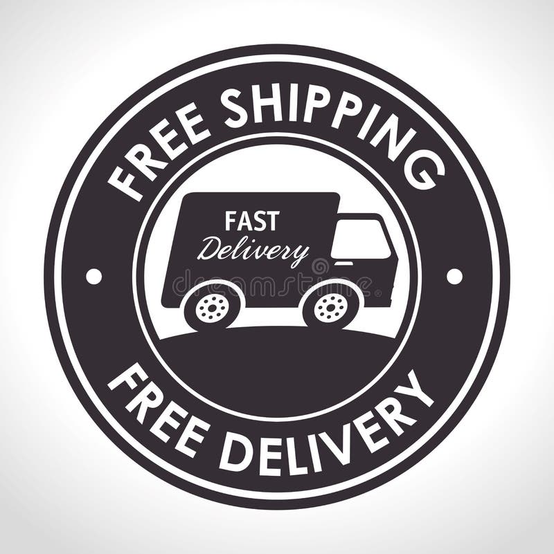 Free Shipping Fast Delivery Banner Stock Illustration - Illustration of ...