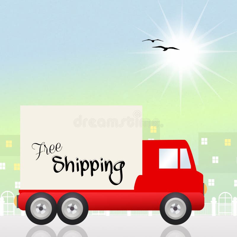 Free shipping stock illustration. Illustration of commercial - 43673471