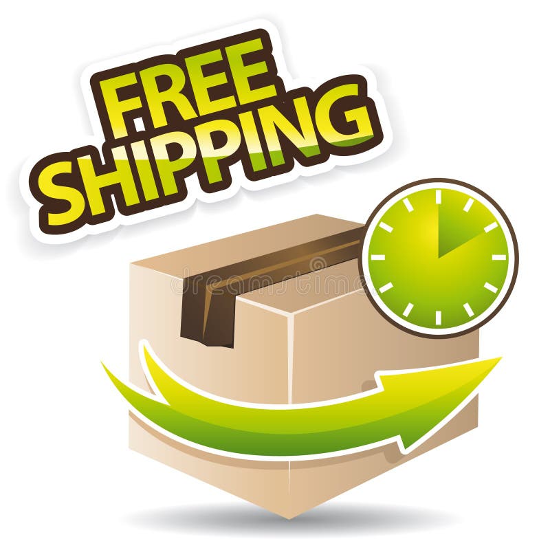 Free shipping icon stock vector. Illustration of green - 9999878