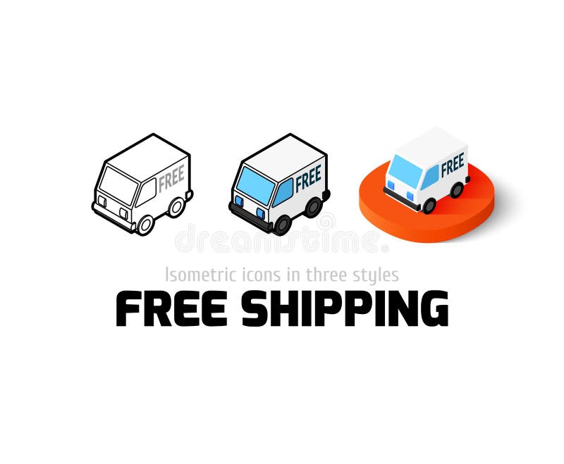 Free Shipping Icon in Different Style Stock Vector - Illustration of ...