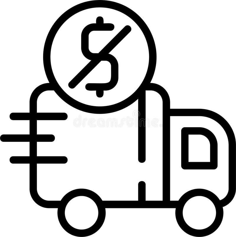 Free Shipping Icon Vector Icon Stock Illustration - Illustration of ...