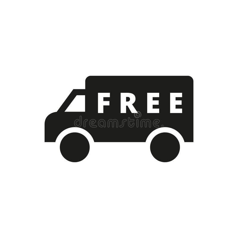 Free Shipping Icon on White Background Stock Illustration ...