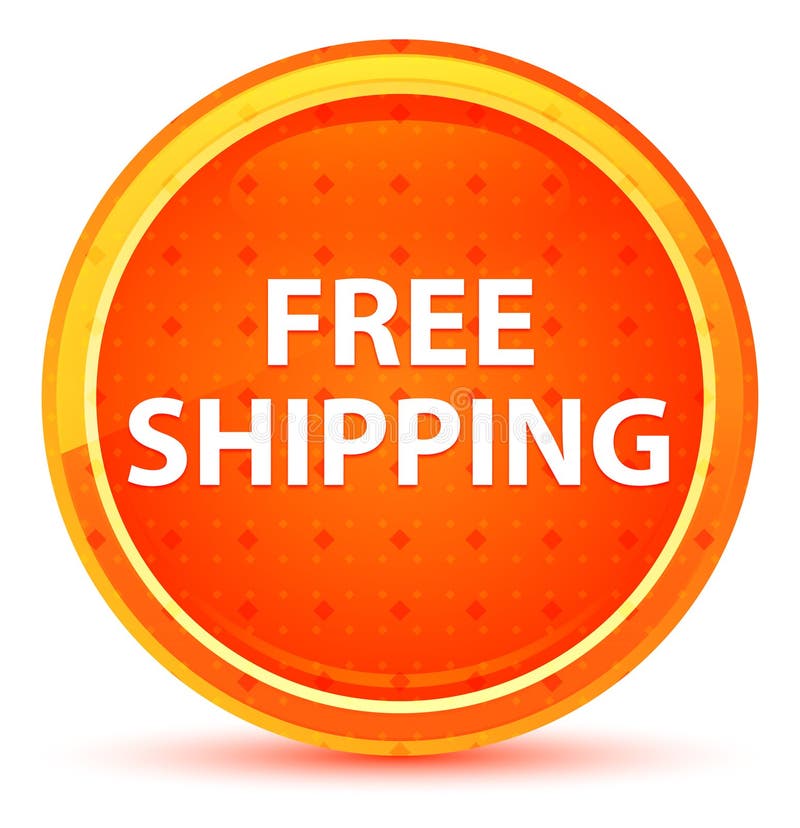 Orange shipping button ll. stock vector. Illustration of delivery ...