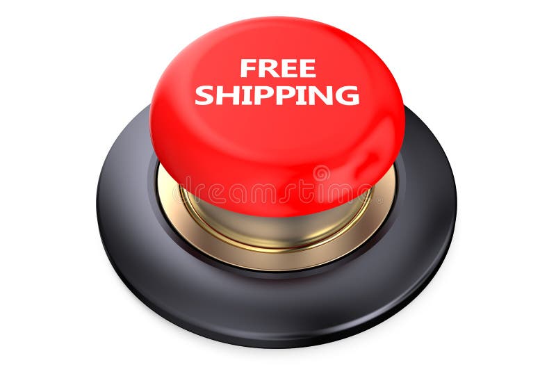 Free shipping Red button stock illustration. Illustration of choice ...