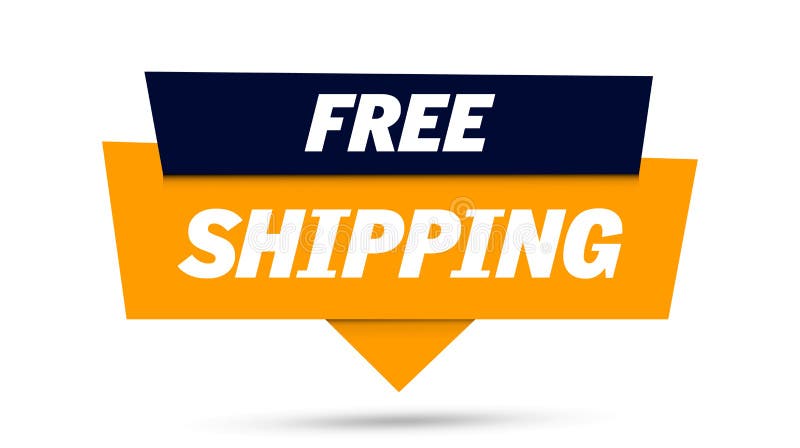 Free shipping sign banner stock vector. Illustration of commerce ...