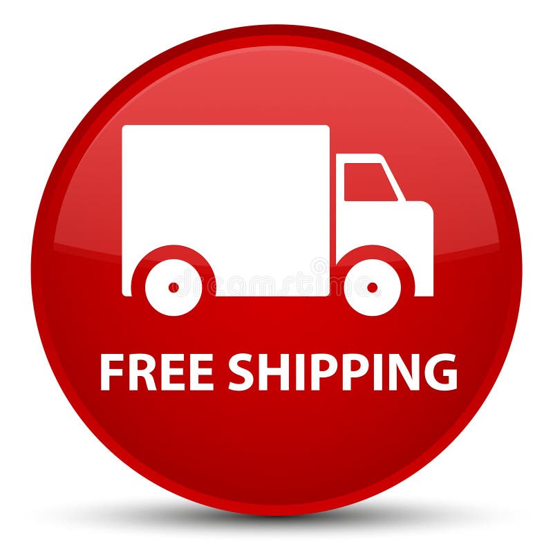 Free Shipping Special Red Round Button Stock Illustration ...