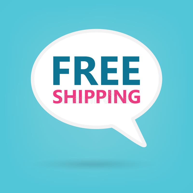 Free Shipping on a Speech Bubble Stock Vector - Illustration of offer ...