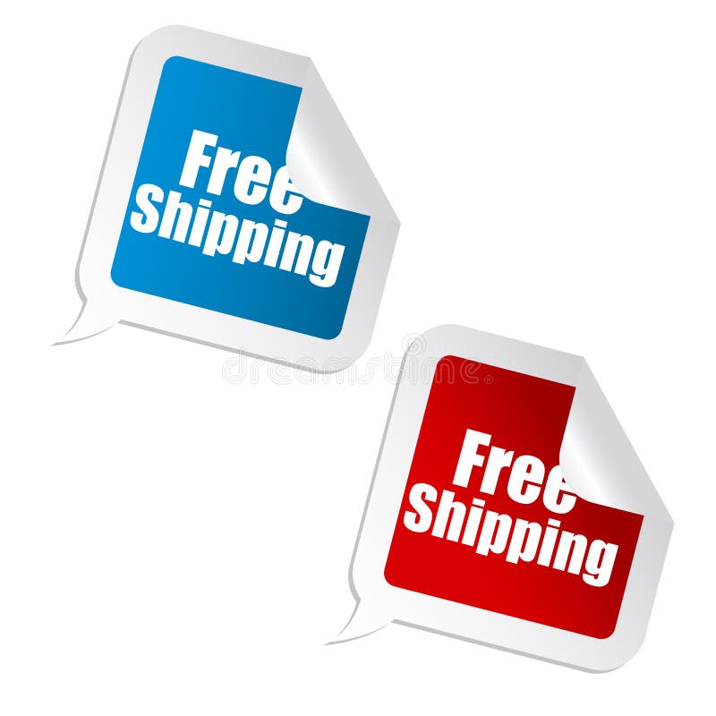 Free Shipping Sticker Picture. Image: 16687775