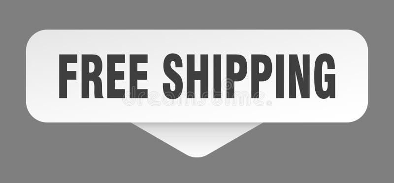 Free Shipping Sticker. Free Shipping Sign Isolated on Gray Background ...