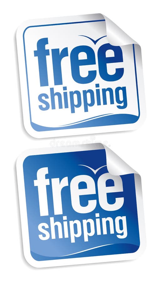 Free shipping stickers. stock vector. Illustration of design - 18638440