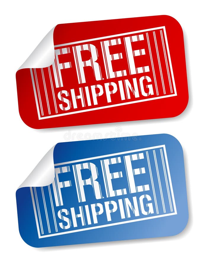 Free Shipping Cardboard Box Ship No Cost Stock Illustration ...