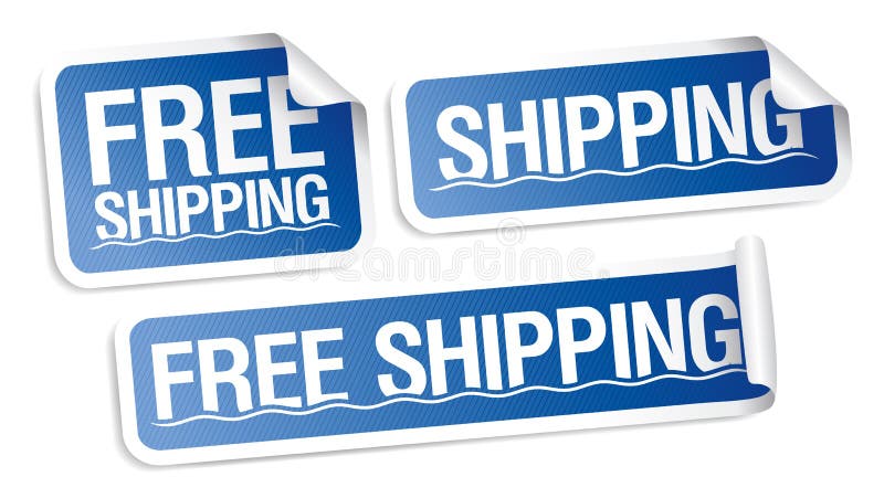 Wooden Box Crate with Free Shipping Sign Stock Illustration ...