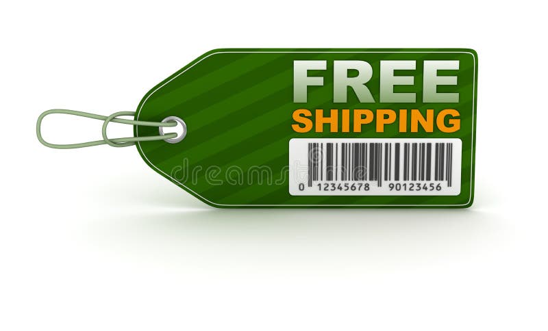 Free Shipping Tag stock illustration. Illustration of concept - 58082463