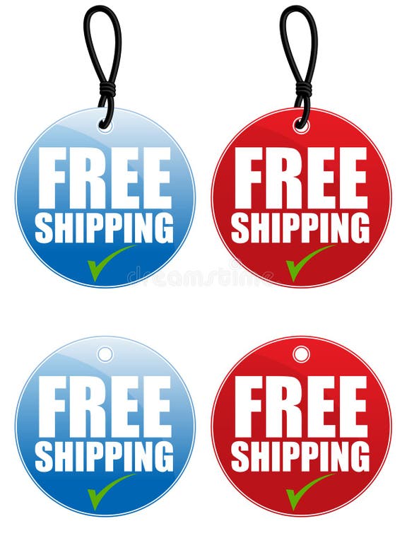 Free Shipping Tag EPS stock vector. Illustration of efficient - 16242803