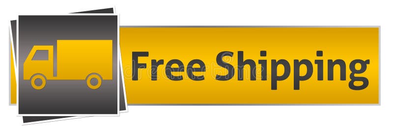 Free Shipping with Van Yellow Black Horizontal Stock Illustration ...
