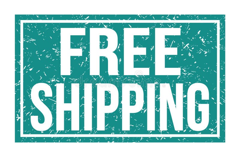 FREE SHIPPING, Words on Blue Rectangle Stamp Sign Stock Illustration ...
