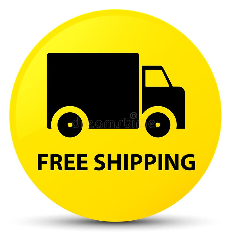 Free Shipping Yellow Round Button Stock Illustration - Illustration of ...