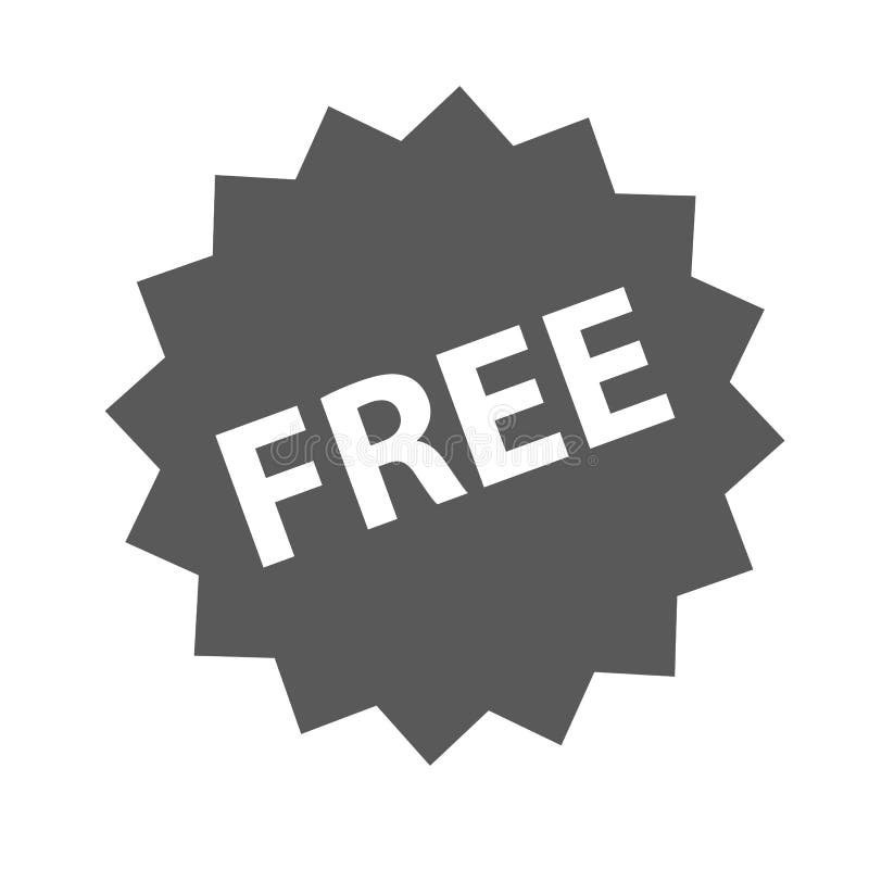 Free Sign Icon Vector Simple Stock Vector - Illustration of badge ...