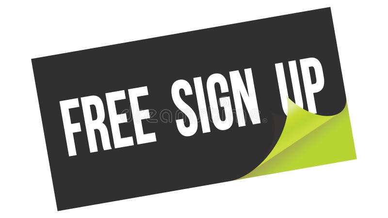 FREE SIGN UP Text on Red Grungy Round Stamp Stock Illustration ...