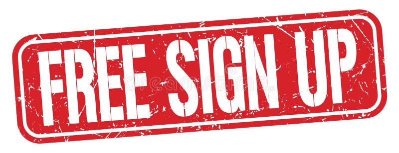 FREE SIGN UP Text Written on Red Stamp Sign Stock Illustration ...