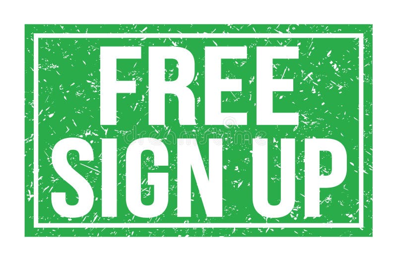 FREE SIGN UP, Words on Red Rectangle Stamp Sign Stock Illustration ...