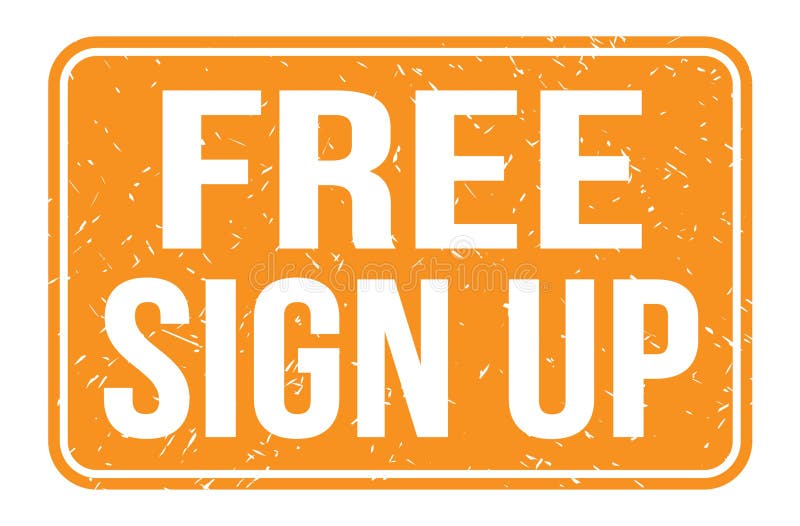 FREE SIGN UP, Words on Red Rectangle Stamp Sign Stock Illustration ...