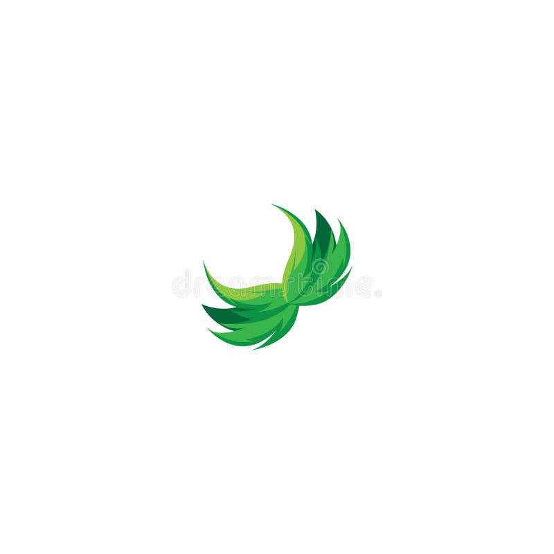 Free Simple Leaf Bird Icon Vector Logo Stock Illustration ...