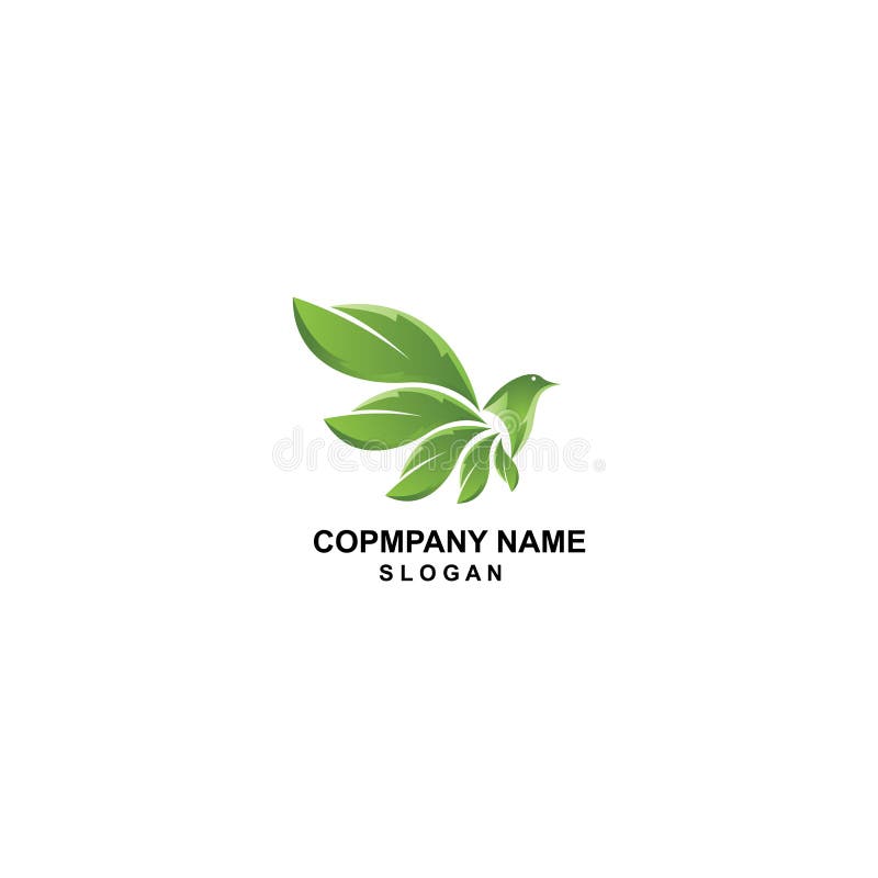 Free Simple Leaf Bird Icon Vector Logo Stock Illustration ...
