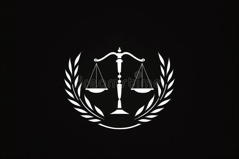 Free Social Lawyer, Justice. Black Background Stock Illustration ...
